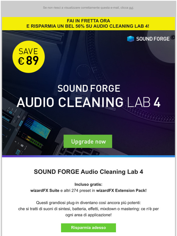 MAGIX: Da non perdere: risparmia il 56% su SOUND FORGE Audio Cleaning ...