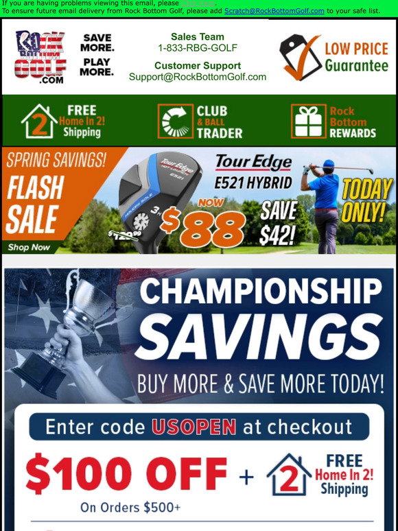Rock Bottom Golf: ⛳ MAJOR SITE WIDE SAVINGS $100 OFF & FREE 🏠 IN 2 ...