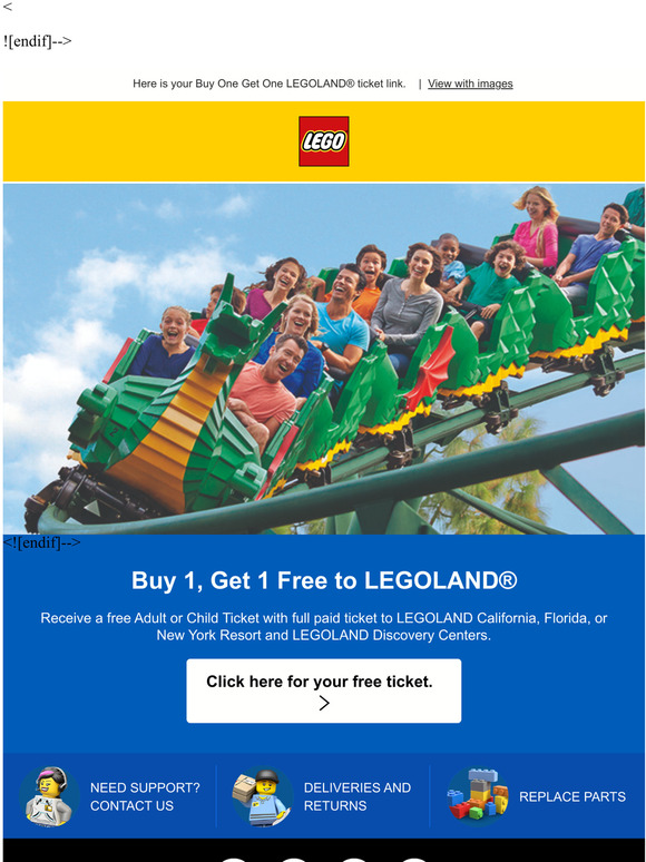 LEGO: Your FREE ticket link is enclosed | Milled