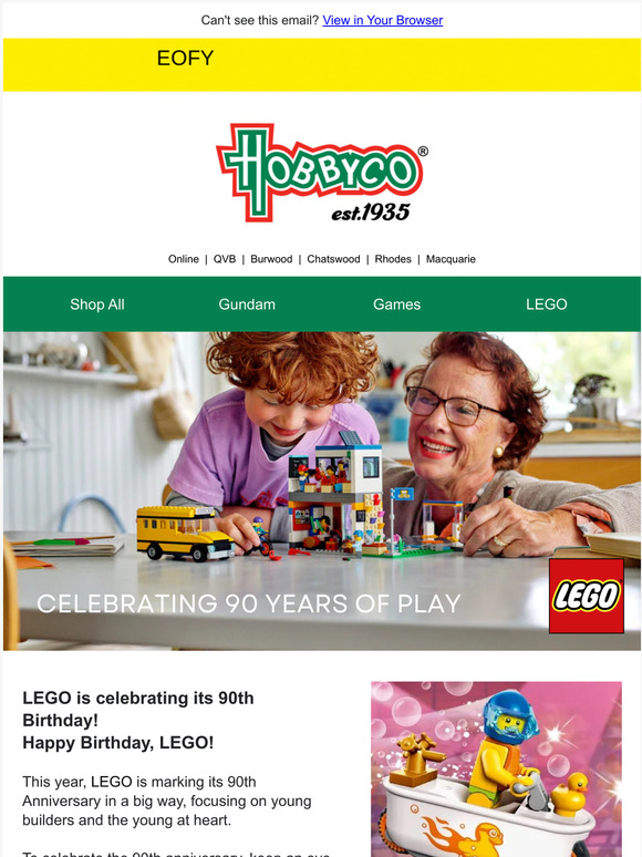 Hobbyco: It's LEGO's Birthday! Happy Birthday LEGO 🥳 | Milled