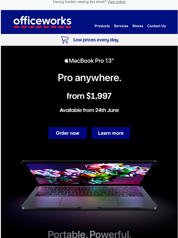 officeworks.com.au: Order now | MacBook Pro 13” | Milled