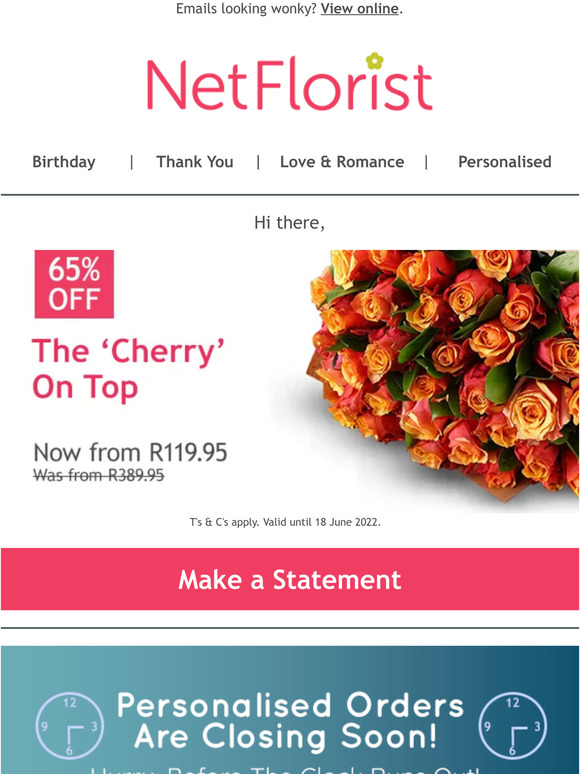 NetFlorist: Orders for Dad closing in 3, 2, 1… | Milled