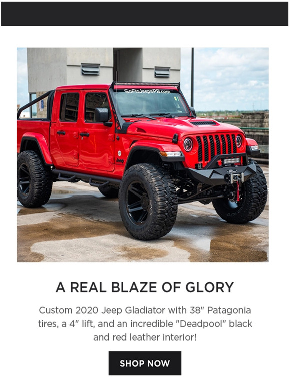 Touch of Modern: Custom Jeep Gladiator with “Deadpool” Red + Black ...