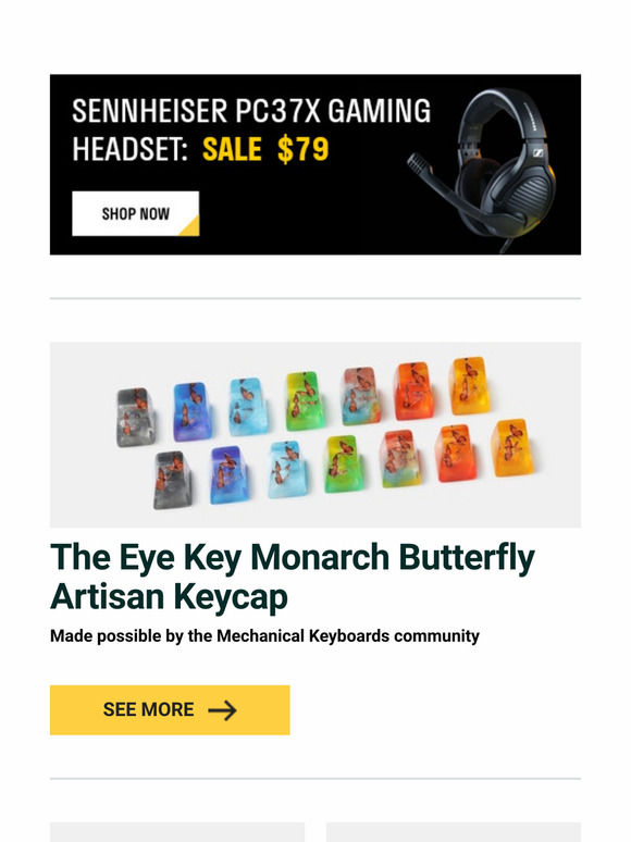 Drop: The Eye Key Monarch Butterfly Artisan Keycap, Drop + MiTo MT3 ...
