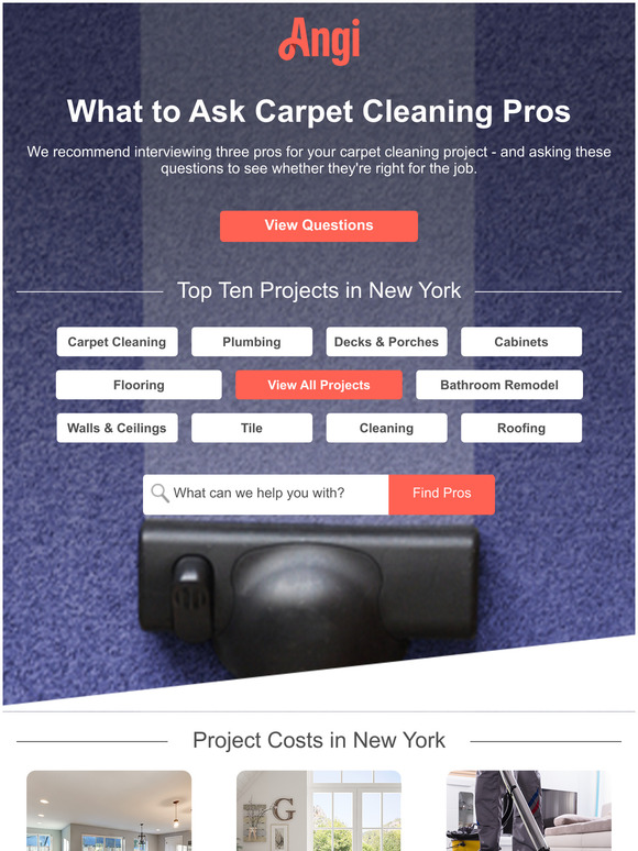 Angi: 5 Questions to Ask Your Carpet Cleaning Pro | Milled