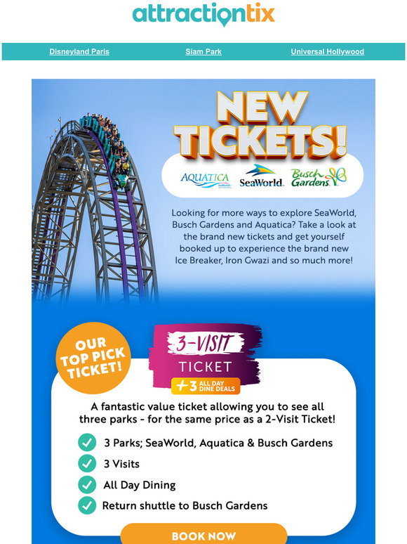 Attractiontix: 🎢 NEW SeaWorld Tickets are here! 🐠 | Milled