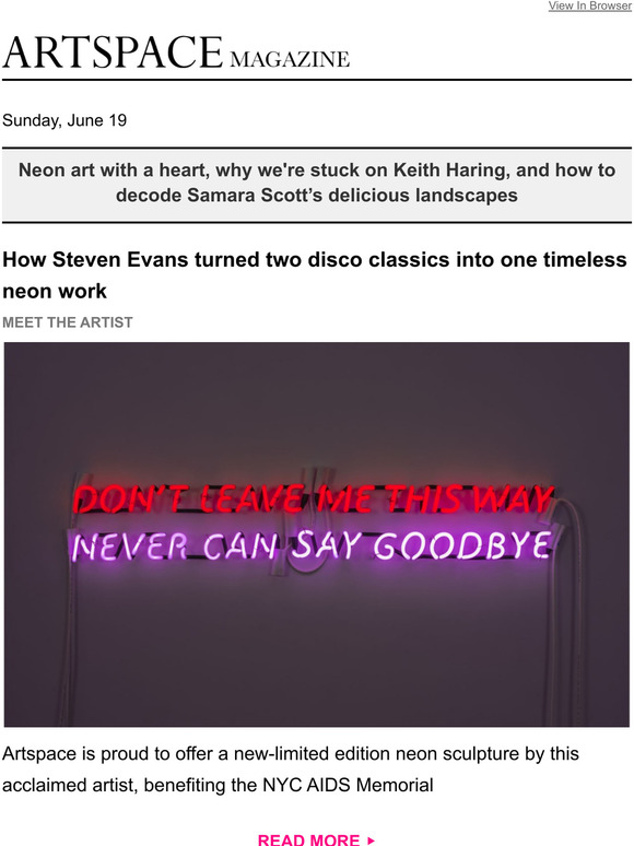 Artspace: Neon art with a heart, why we're stuck on Keith Haring ...