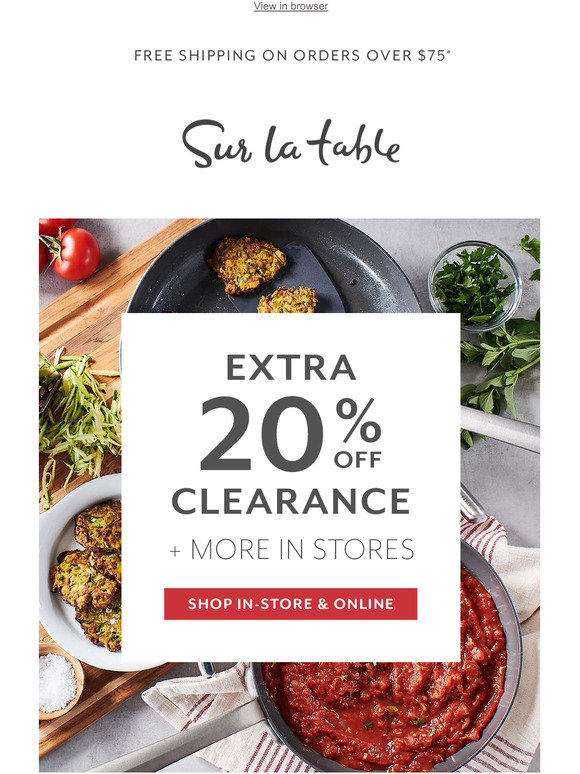 Sur la Table Email Newsletters: Shop Sales, Discounts, and Coupon Codes