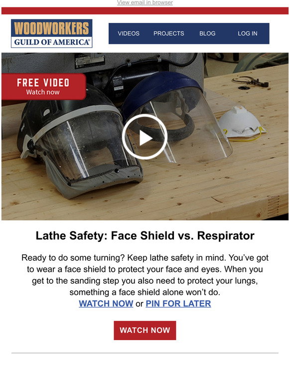 Woodworkers Guild of America: Lathe Safety: Face Shield vs. Respirator ...