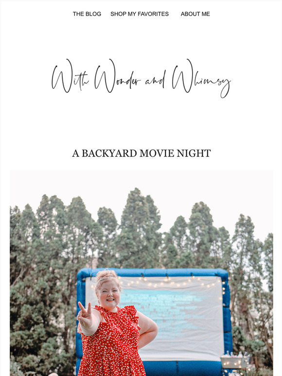 With Wonder and Whimsy: A Backyard Movie Night — With Wonder and Whimsy ...