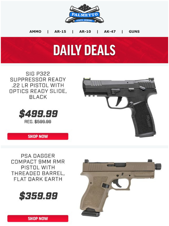 Palmetto State Armory: In Stock | PSA RMR Dagger In Flat Dark Earth ...