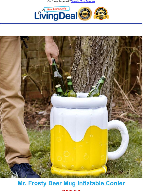 LivingDeal: Beer Mug Inflatable Cooler | Milled