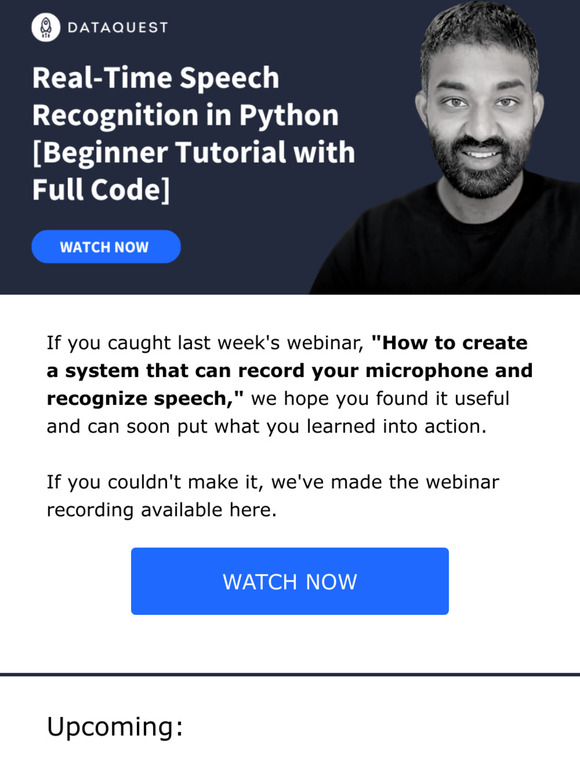 Dataquest: Learn how to build a real-time speech recognition system | Milled