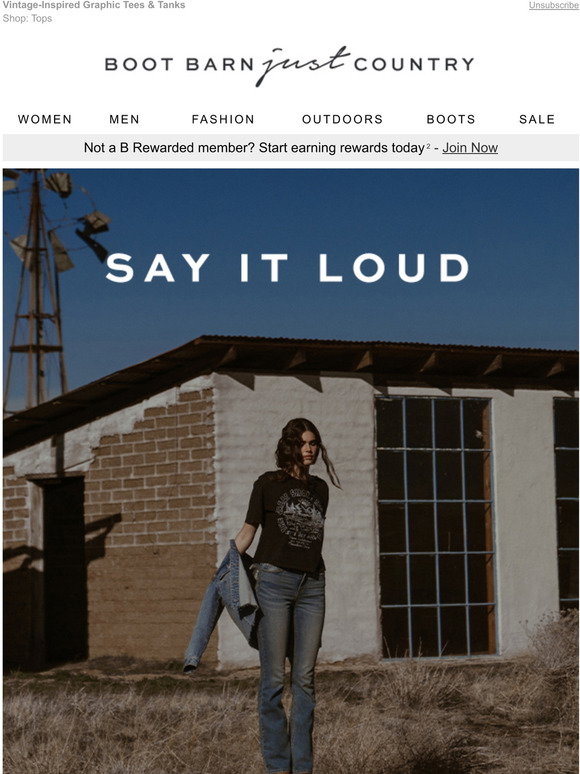 Boot Barn: The Graphic Tee Shop | Milled