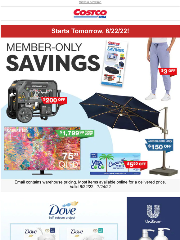 Costco: PREVIEW Tomorrow's Savings TODAY - Savings Book Starts 6/22 ...