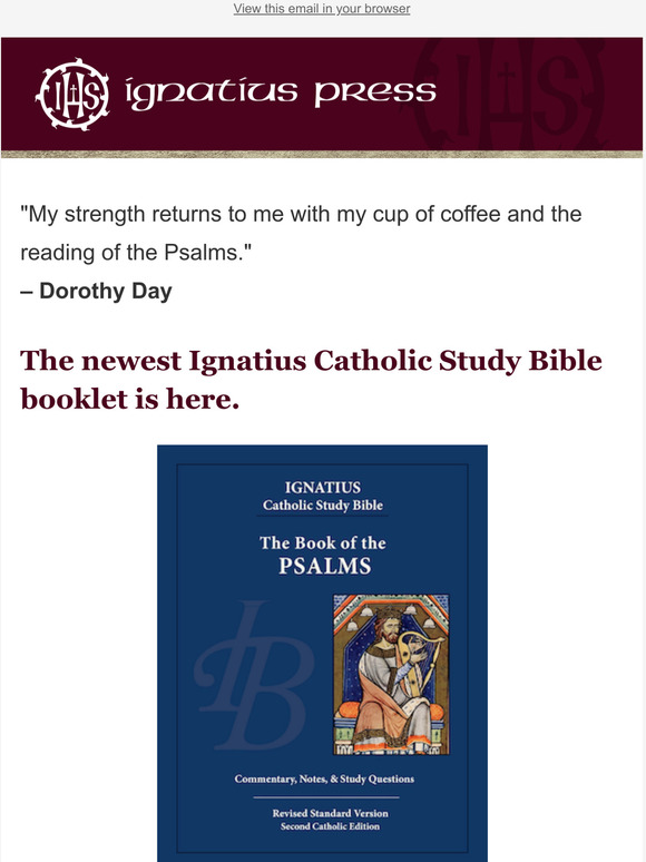 Ignatius Press: A gift to our generation: NEW Ignatius Study Bible ...