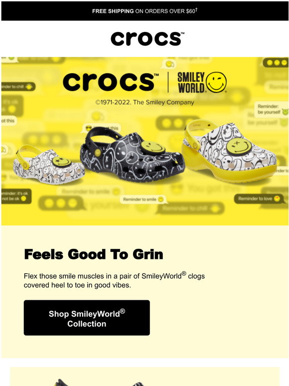 Crocs: Get ready to smile! The NEW SmileyWorld® Collection is here ...