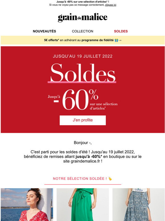 Grain De Malices Soldes