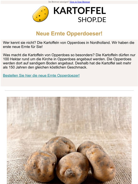 Kartoffelshop: Die erste neue Ernte von Opperdoes! | Milled