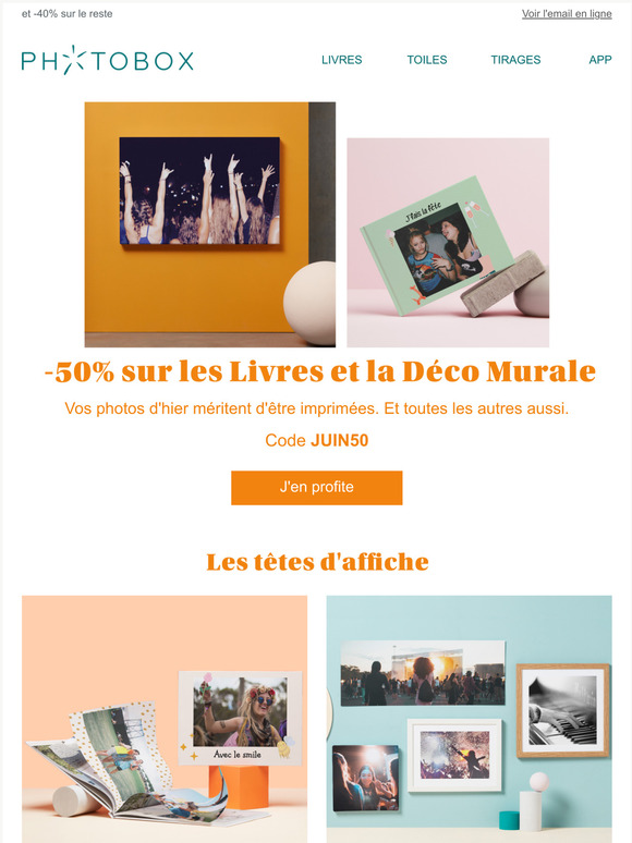 PhotoBox: -50% sur les livres et la déco murale 🎶 | Milled