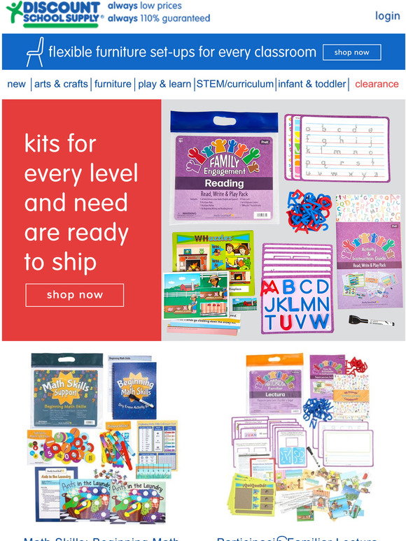 Discount School Supply: Learning kits for every level! | Milled