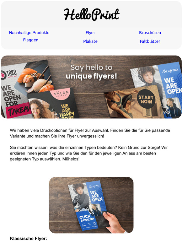 Helloprint: Die verschiedenen Arten von Flyer-Materialien 📃 | Milled
