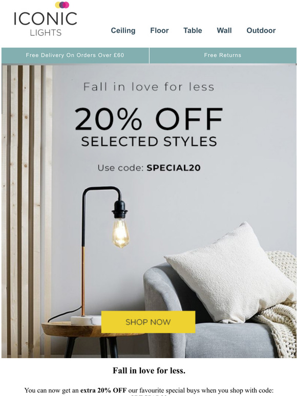 iconiclights: There's Now 20% Off Our Favourite Styles 💡 | Milled