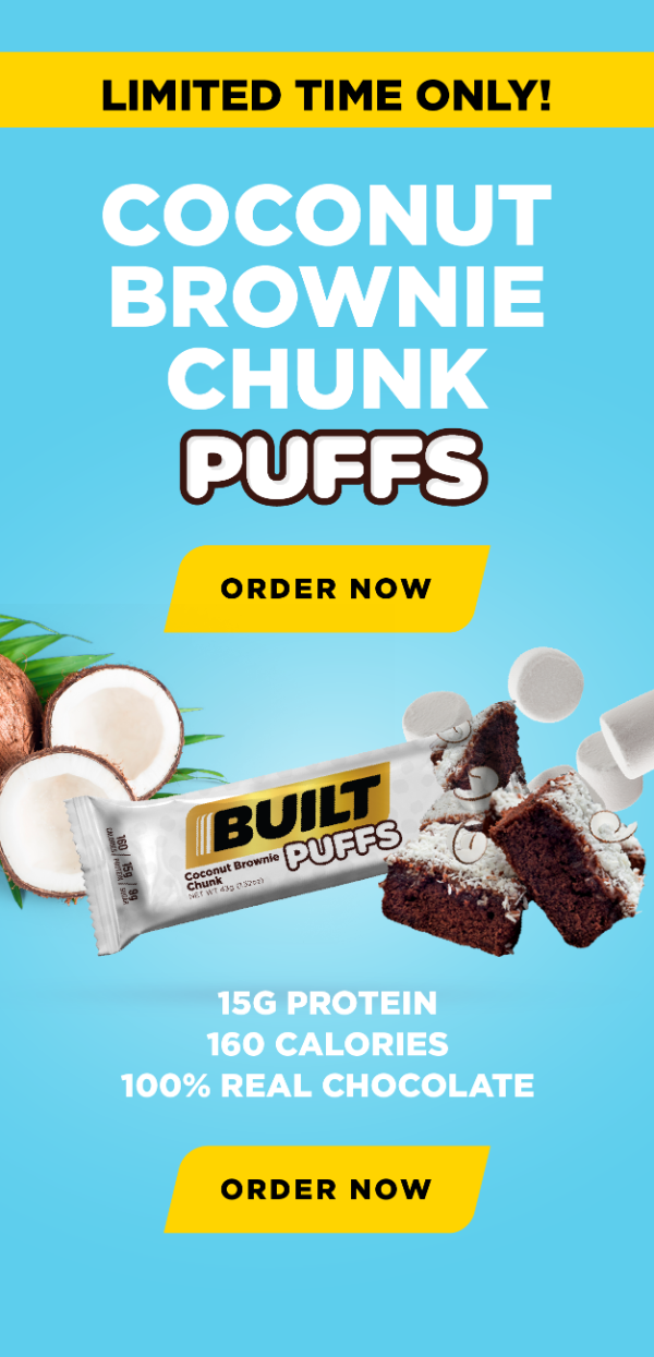 Built Bar: Coconut Brownie Chunk Puffs Now Available! | Milled