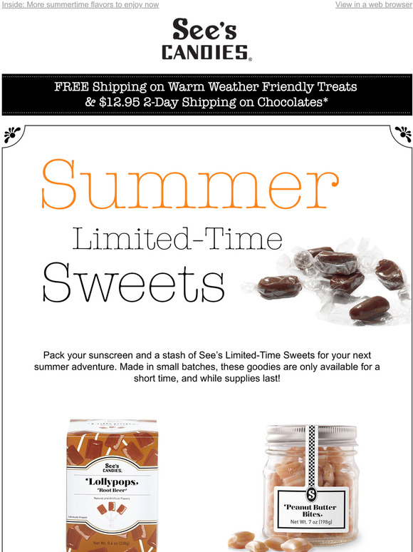 See's Candies: Must Try ️ Summer Limited-Time Sweets 🏖️ | Milled