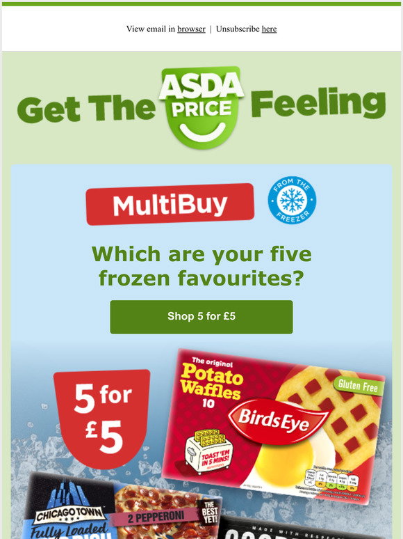 Asda George: Stop scrolling! Save big with 5 for £5 on frozen food ️ ...