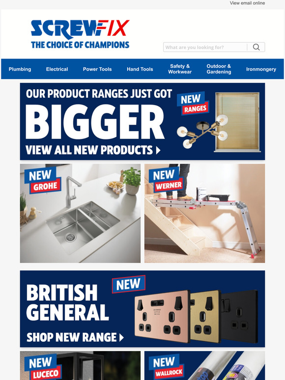 Screwfix: Our Product Ranges Just Got BIGGER | Milled