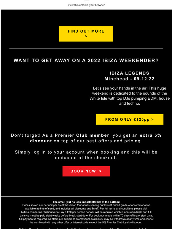 Butlins: We Love Ibiza Weekender from only £80pp | Milled