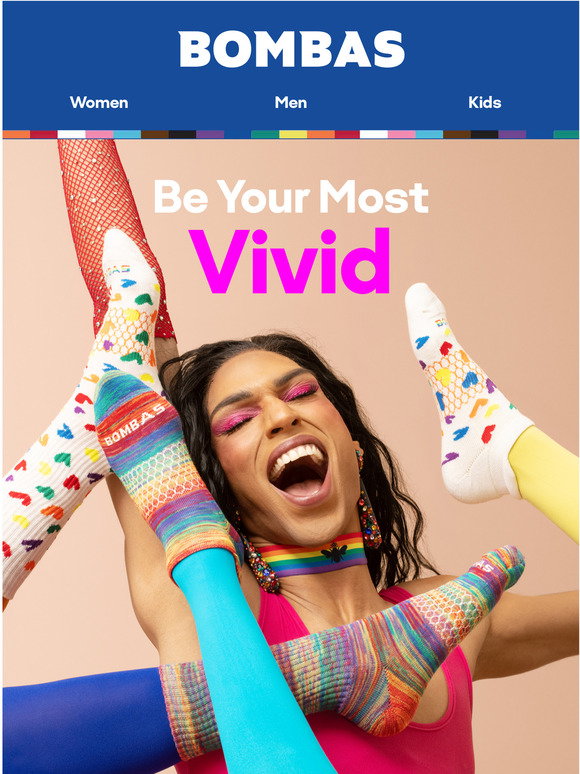 Bombas: Bombas Pride: Be Your Most Vivid | Milled