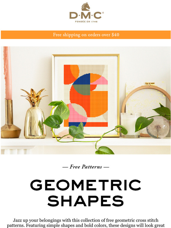 DMC: Free Patterns: Geometric Shapes | Milled