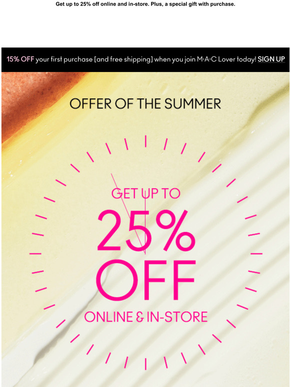 MAC Email Newsletters: Shop Sales, Discounts, and Coupon Codes