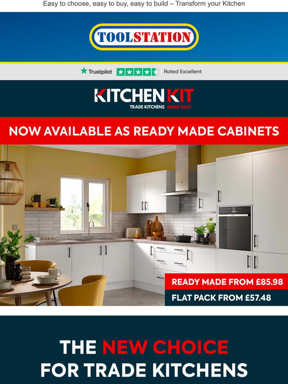 Toolstation: Kitchen Kit | Now available as ready made cabinets! | Milled