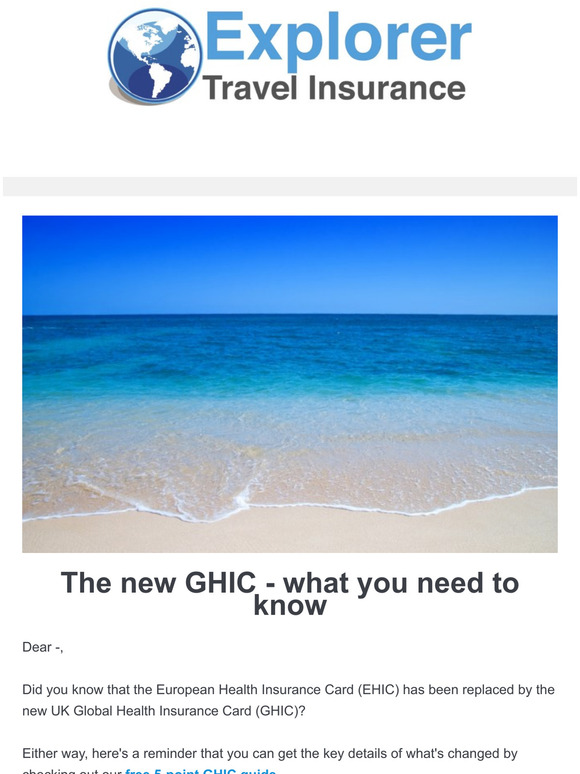 Explorer Travel Insurance: The GHIC has replaced the EHIC - what is it ...