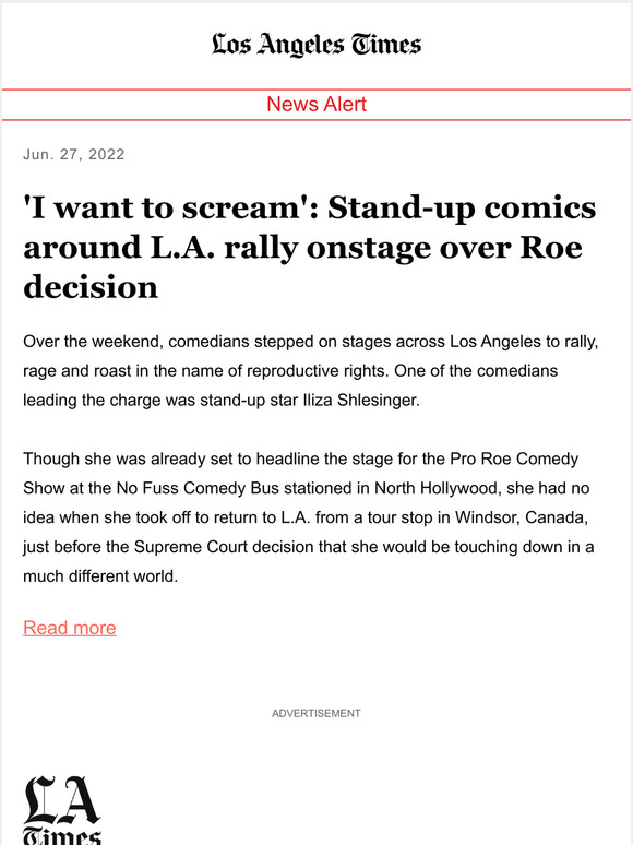Los Angeles Times: How comics around L.A. reacted to Roe decision | Milled