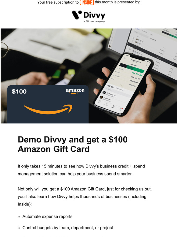 Inside: Demo Divvy + Get a $100 Amazon Gift Card | Milled