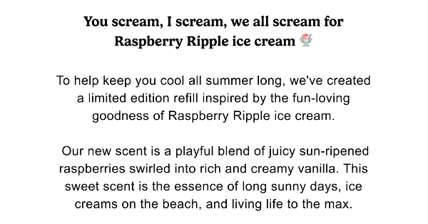 Wild: 🍧 Introducing: Raspberry Ripple, Our Limited Edition Summer Scent ...