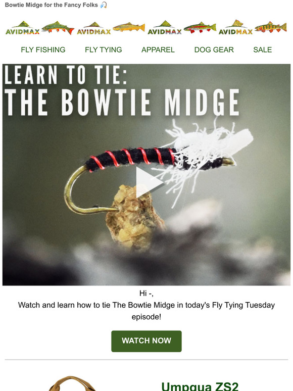 AvidMax: Learn to Tie This Classy Midge Pattern || The Bowtie Midge ...