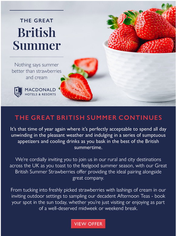 Macdonald Hotels: The Great British Summer Continues! | Milled