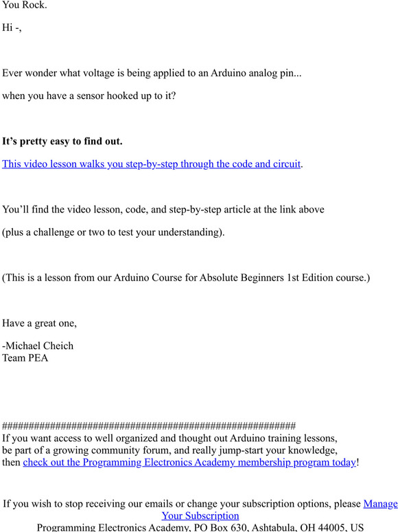 Programming Electronics Academy Arduino Programming Toolbox Determining Voltage From Analog