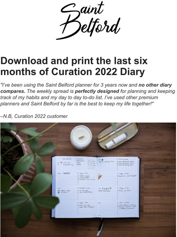 Saint Belford: Download the last 6 months of Curation 2022 Diary 📖 | Milled