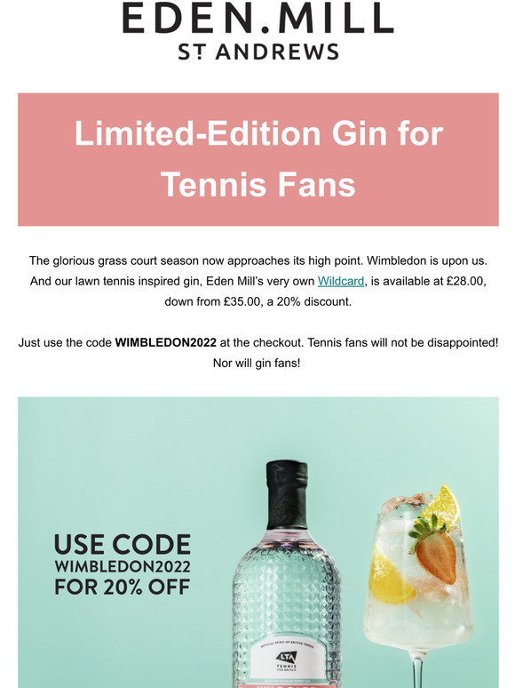 Eden Mill: The Limited-Edition Gin for Tennis Fans | Milled