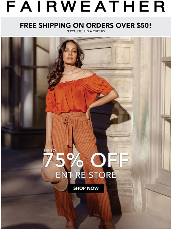 Fairweather: 🇨🇦 CANADA DAY SALE STARTS NOW! 🇨🇦 UP TO 75% OFF ENTIRE ...