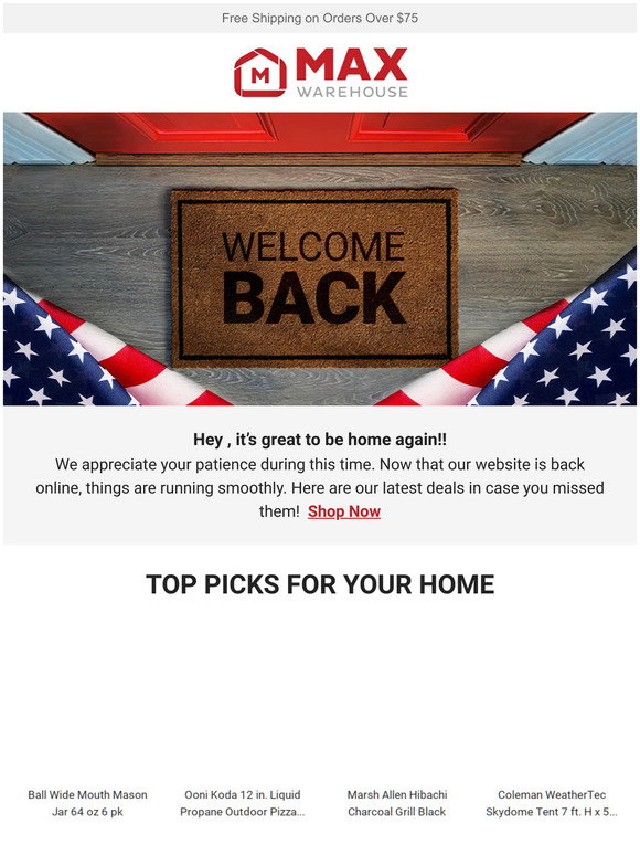 Max Warehouse: Welcome back! 😎 🙌 | Milled