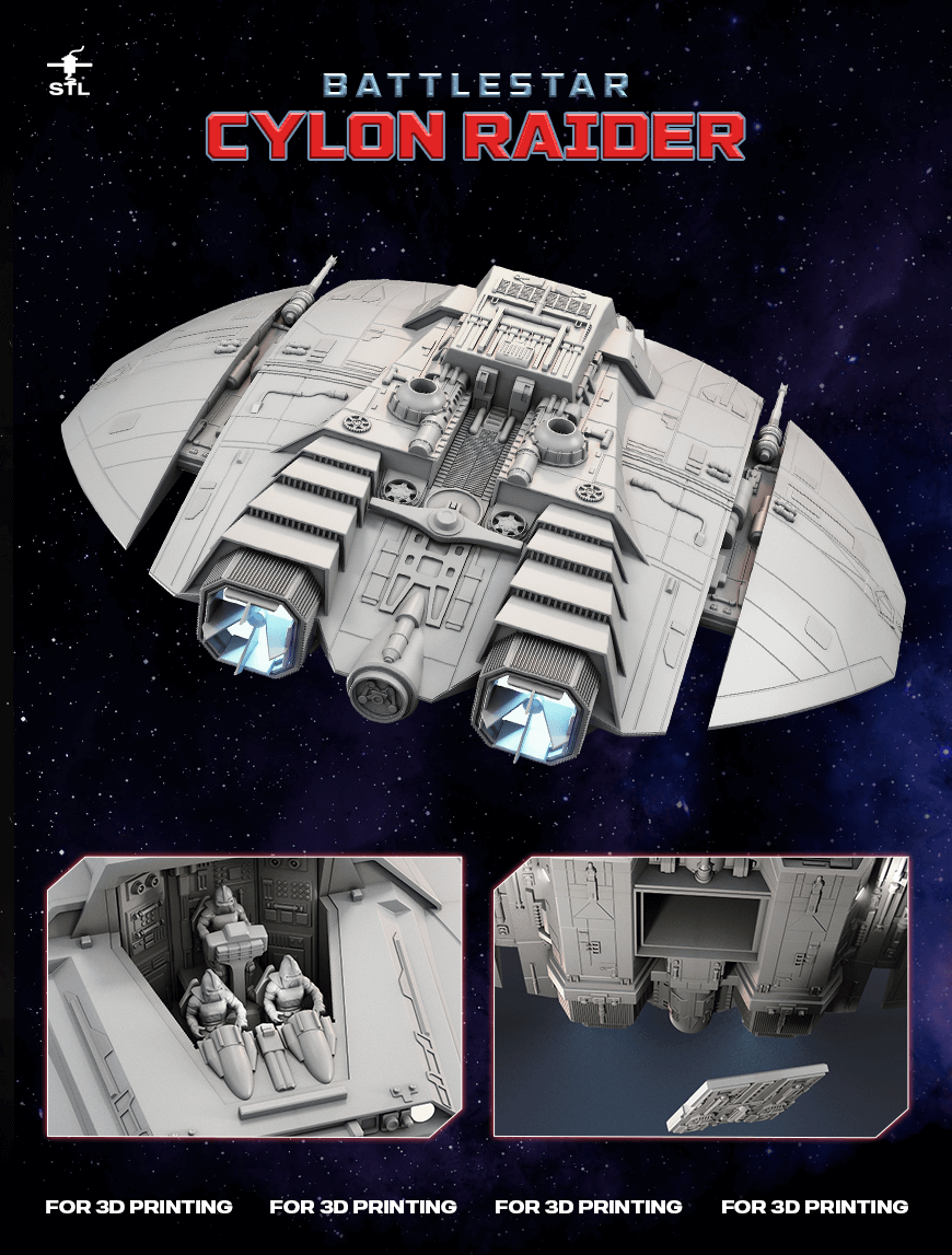 Gambody: 🌌 Menacing Cylon Raider TOS for 3D printing is about to take ...