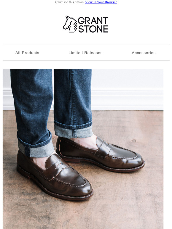 Grant Stone: Maduro Shell Cordovan Traveler Loafer | Milled