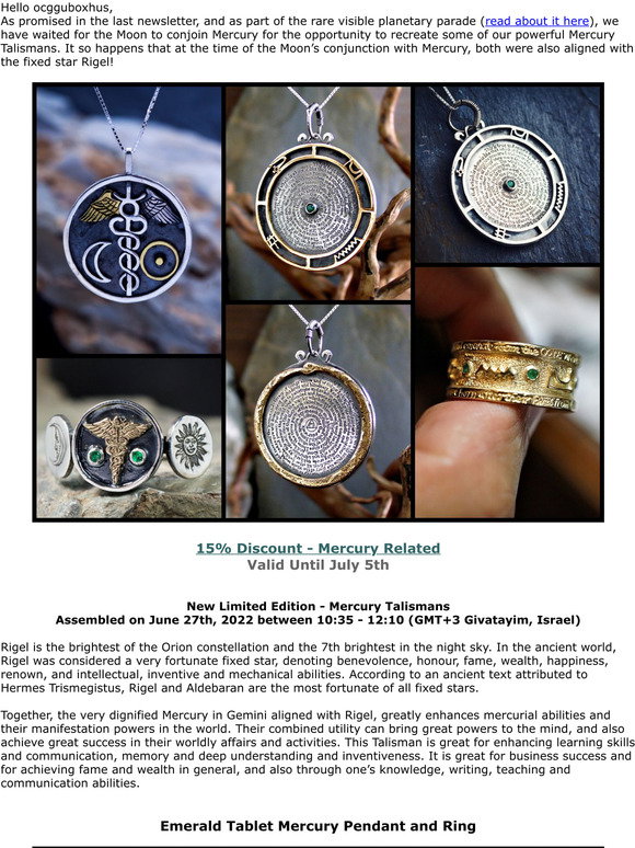Ka Gold Jewelry: Powerful Mercury Talismans New Edition | Milled